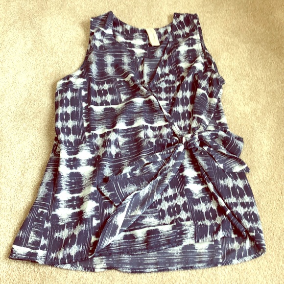 Allison Joy | Tops | Allison Joy Blue White Wrap Top | Poshmark